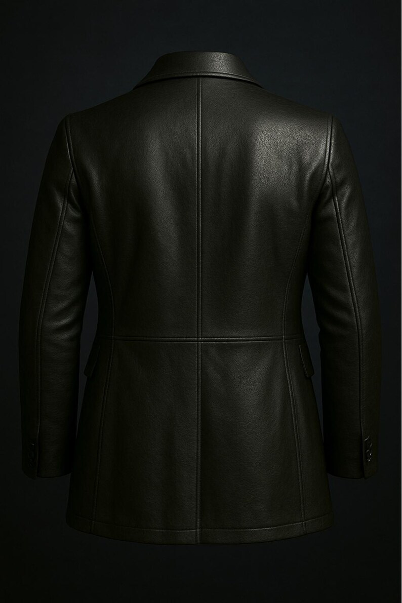 Skeleton Skull Mask With Black Leather Coat & Vest Set | Realistic ...