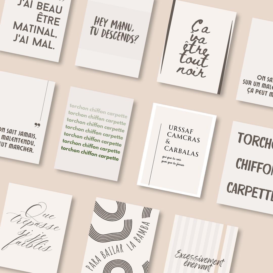 Cult Quote Poster Pack – 11 Printable Posters – French Humor, Films and ...