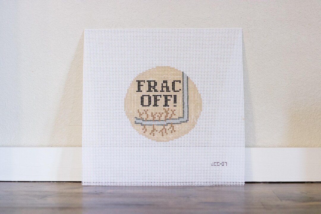 Frac off Needlepoint Canvas - Round Ornament - Etsy