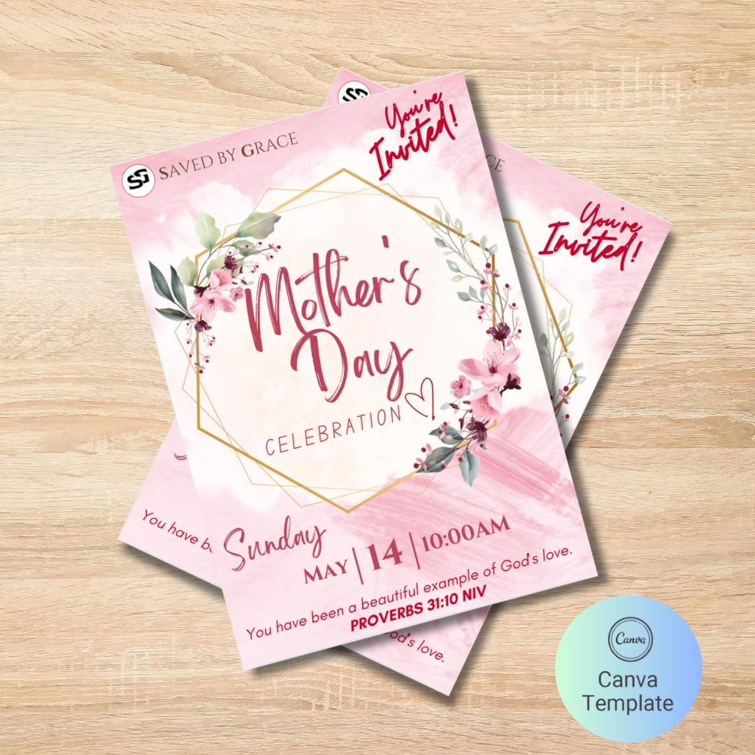 Editable Mother's Day Card or Poster Template | Digital Download ...