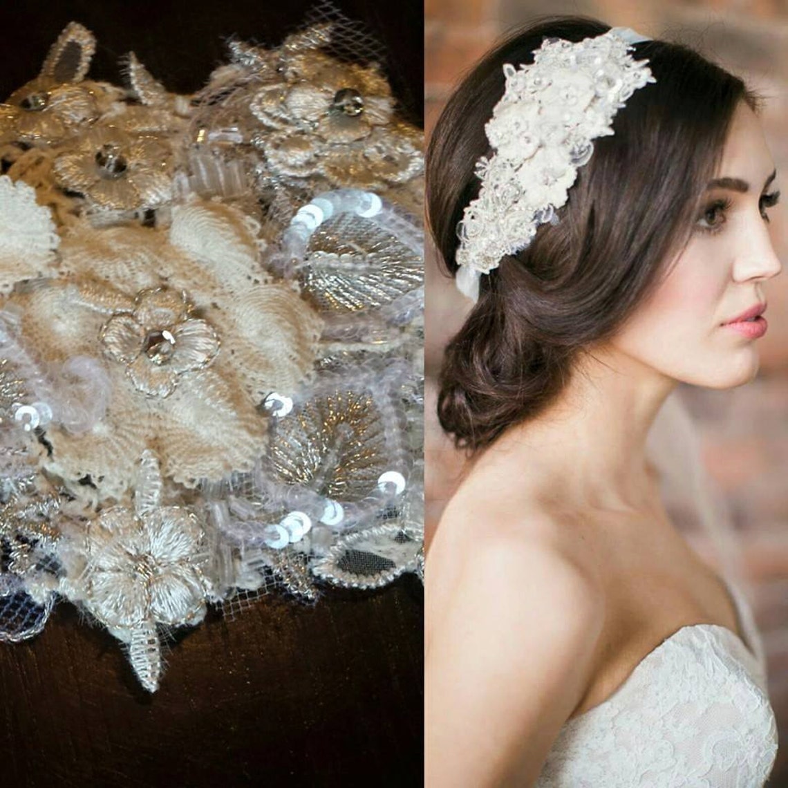 Antique Vintage Lace Wedding Headpiece something Old - Etsy