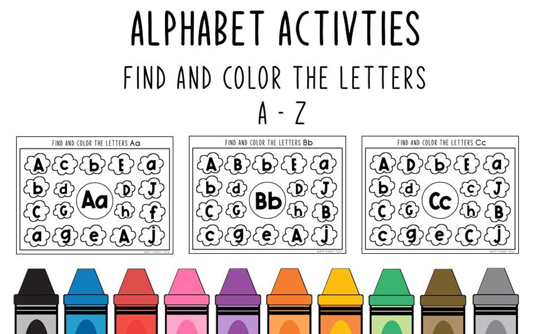 Alphabet Worksheets | Printable Coloring | Upper Lower Case Letter ...