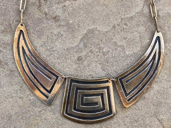 RARE Hopi Overlay Silver Necklace Wallie Sekayumptewa… - Gem