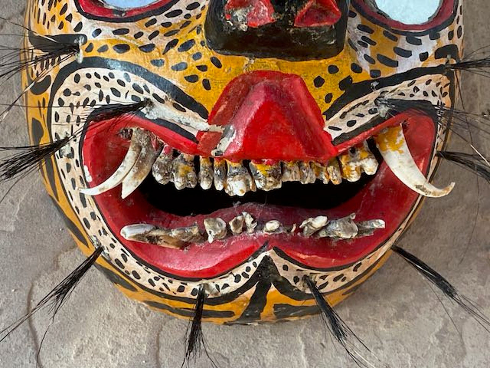 FIERCE Nahua Tiger Mask Mexican Folk Art Jaguar Tigre - Etsy