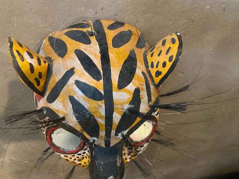 FIERCE Nahua Tiger Mask Mexican Folk Art Jaguar Tigre - Etsy