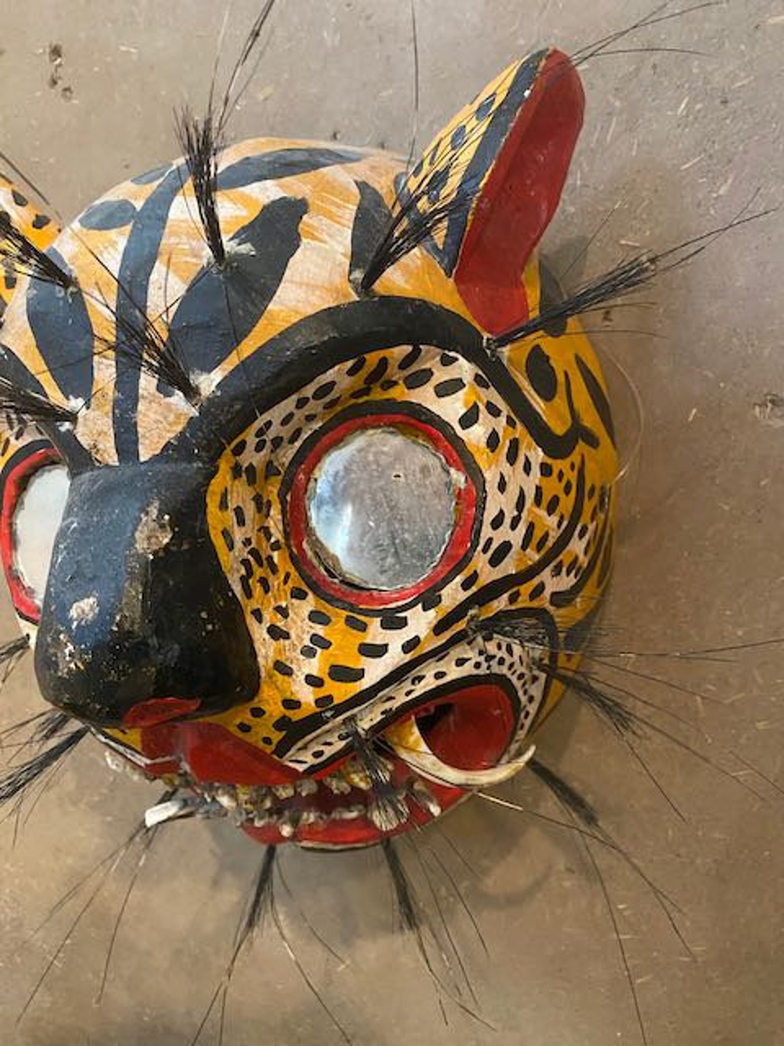 FIERCE Nahua Tiger Mask Mexican Folk Art Jaguar Tigre - Etsy