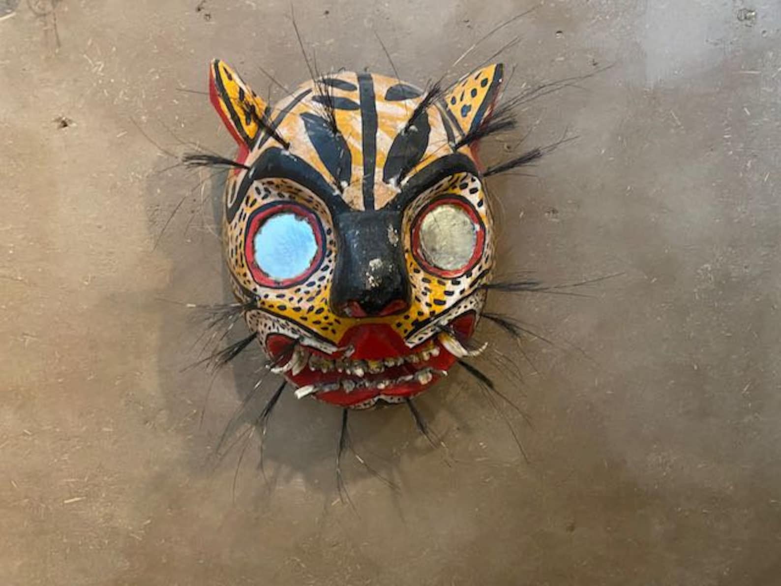 FIERCE Nahua Tiger Mask Mexican Folk Art Jaguar Tigre - Etsy