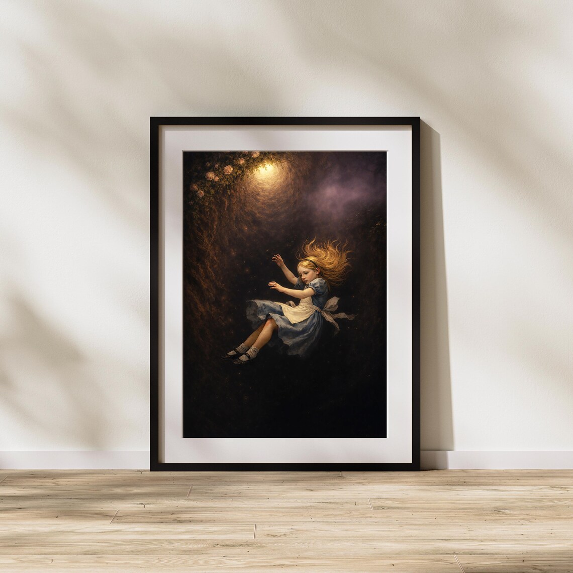 Alice in Wonderland Art Print: the Descent - Surreal Dreamscape Wall ...