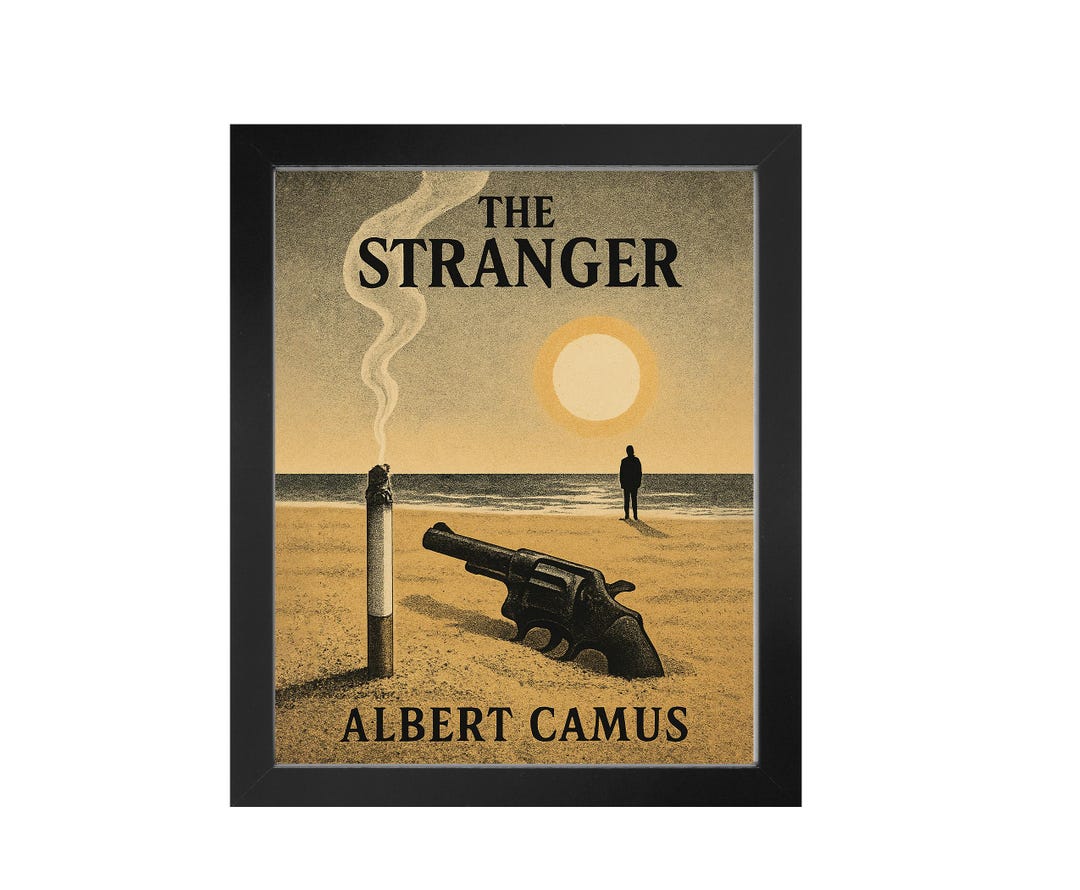 The Stranger Poster – Albert Camus Art Print – Surreal Literary Wall ...