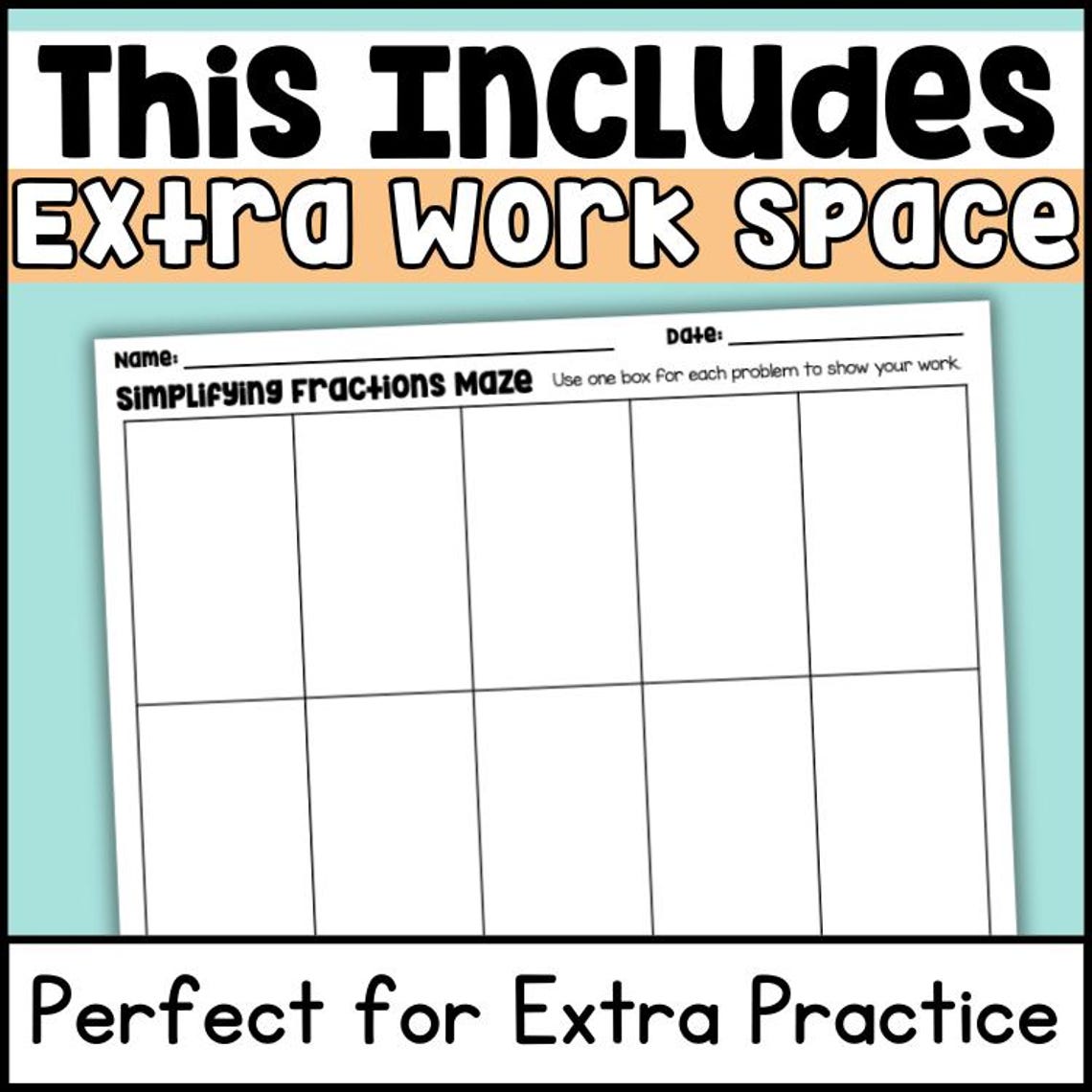 Simplifying Fractions Maze Worksheets: 4th & 5th Grade Math - Etsy