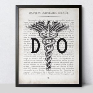 Doctor of Osteopathic Medicine DO Art Print Doctor of Osteopathy ...