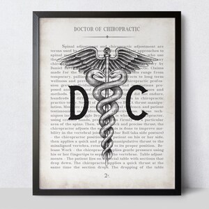 Chiropractor DC Art Print Chiropractic Office Chiropractics ...