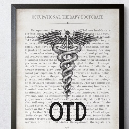 Doctor of Occupational Therapy Illustration OTD Medical - Etsy