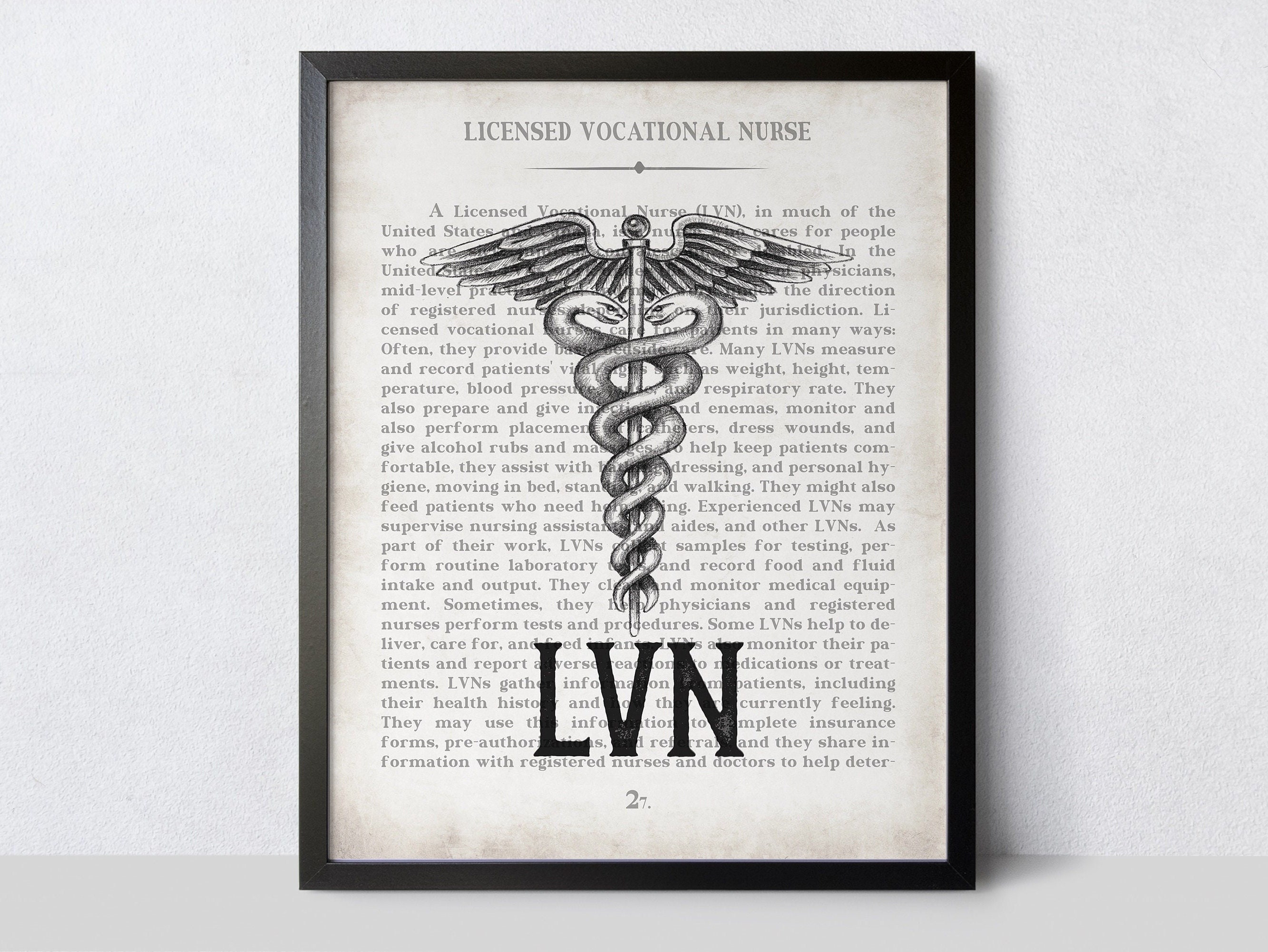 LVN Gift Art Print Licensed Vocational Nurse Student - Etsy Singapore