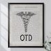 Doctorate of Occupational Therapy OTD Art Print Unique Occupational ...