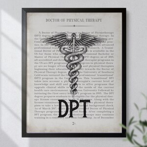 Unique Doctor of Physical Therapy Art Print - Graduation Gift for ...