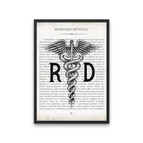 Registered Dietitian Gift RD Art Print - Etsy