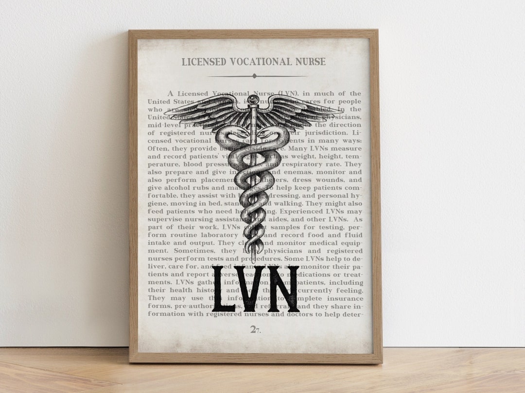 LVN Gift Art Print Licensed Vocational Nurse Student Graduation Gift - Etsy