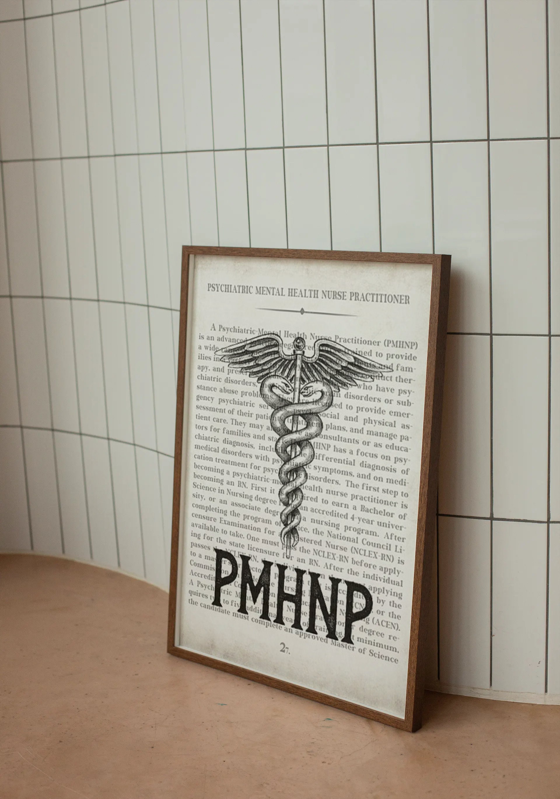PMHNP Gift Psychiatric Mental Health Nurse Practitioner Art Print Psych ...