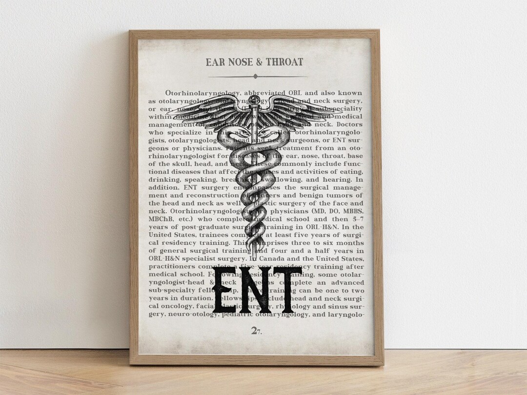 ENT Doctor Art Print: Vintage Medical Gift - Etsy