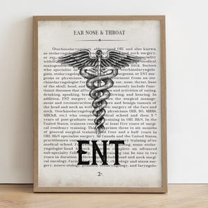 ENT Doctor Art Print: Vintage Medical Gift - Etsy