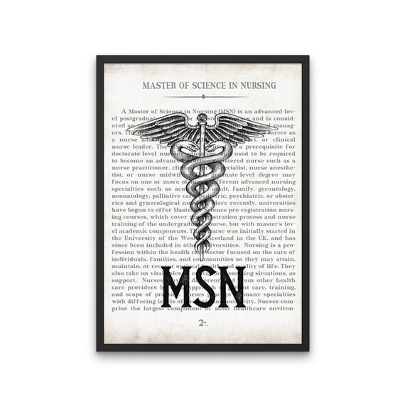 MSN Gift Art Print Unique MSN Nurse Gift - Etsy