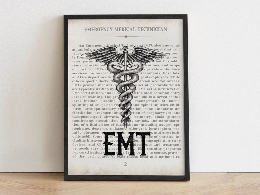 Paramedic Gift EMT Emergency Medical Technician Art Print Paramedic ...