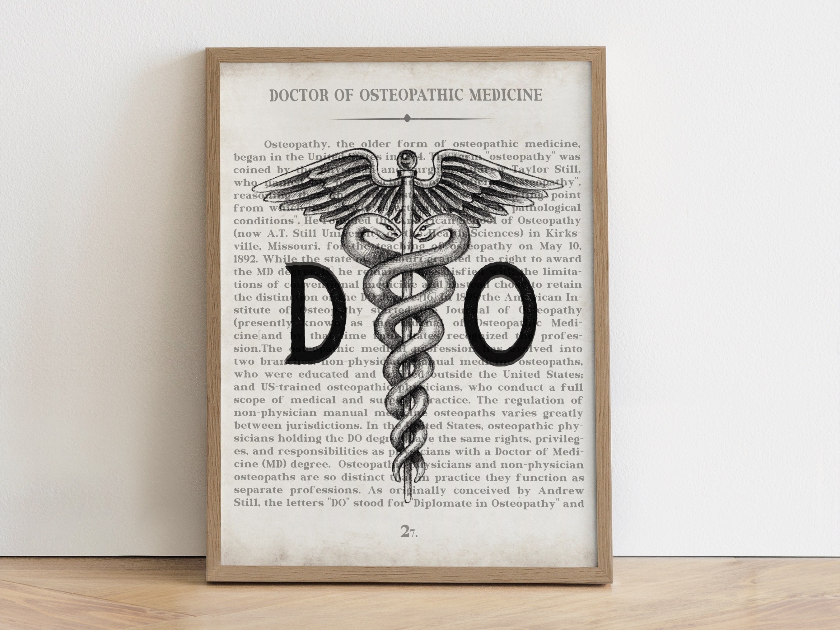 Doctor of Osteopathic Medicine DO Art Print Doctor of Osteopathy ...