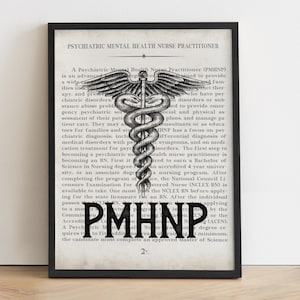 PMHNP Gift Psychiatric Mental Health Nurse Practitioner Art Print Psych ...