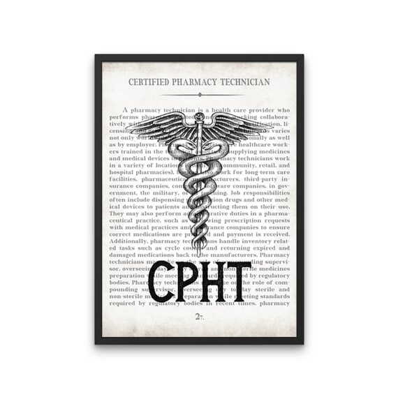 Pharmacy Tech Gift CPHT Art Print Pharmacy Technician Gift - Etsy