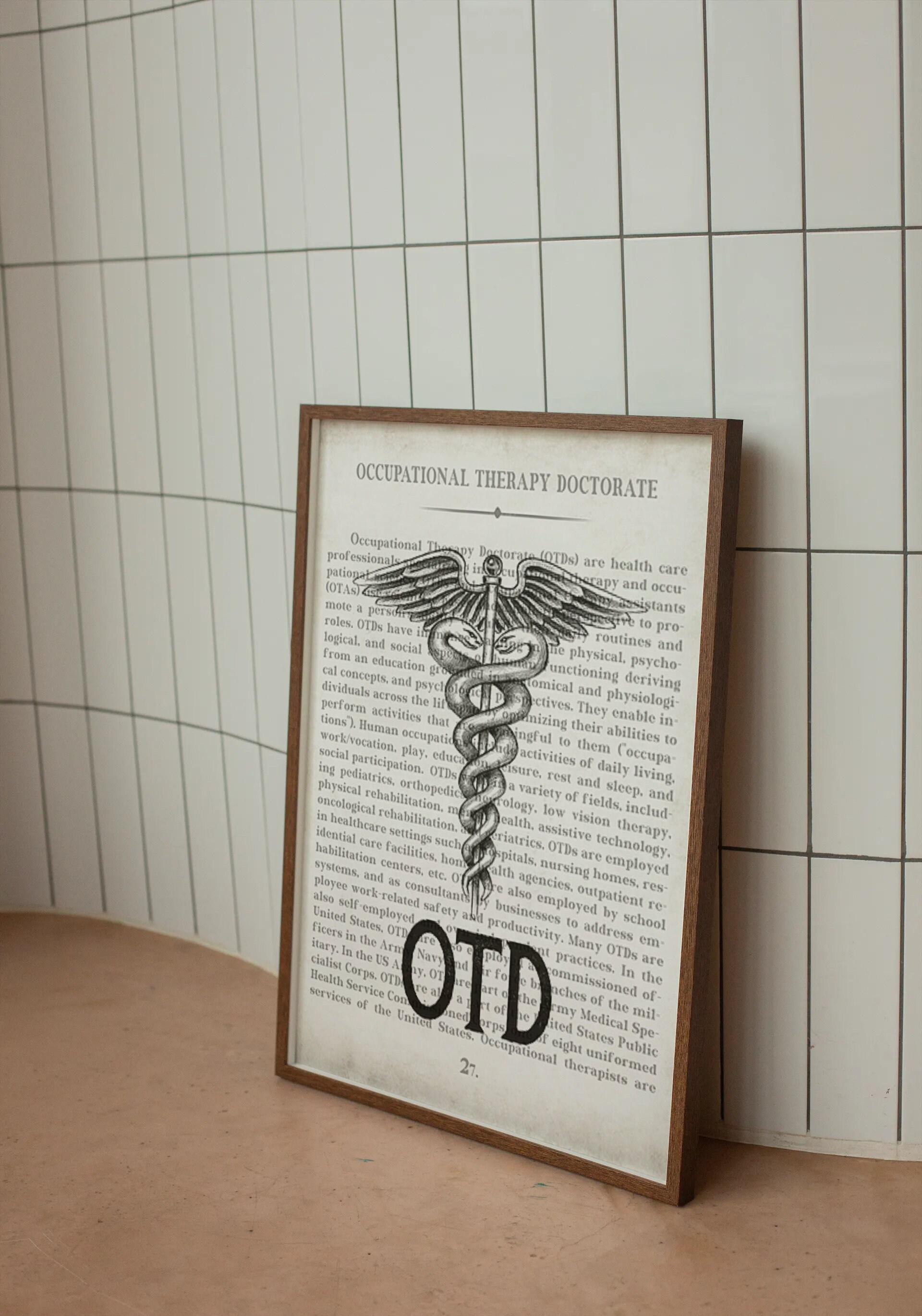 Doctorate of Occupational Therapy OTD Art Print Unique - Etsy