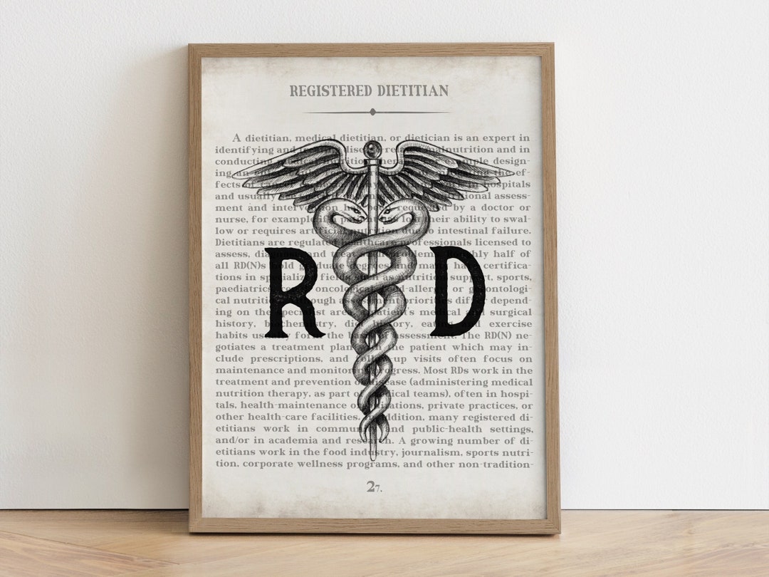 Registered Dietitian Gift RD Art Print, Graduation Gift - Etsy
