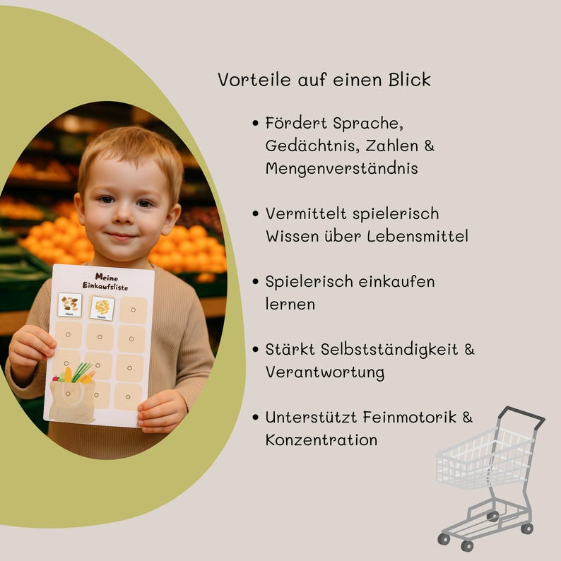 Printable Shopping List and Grocery Cards for Children, Montessori ...