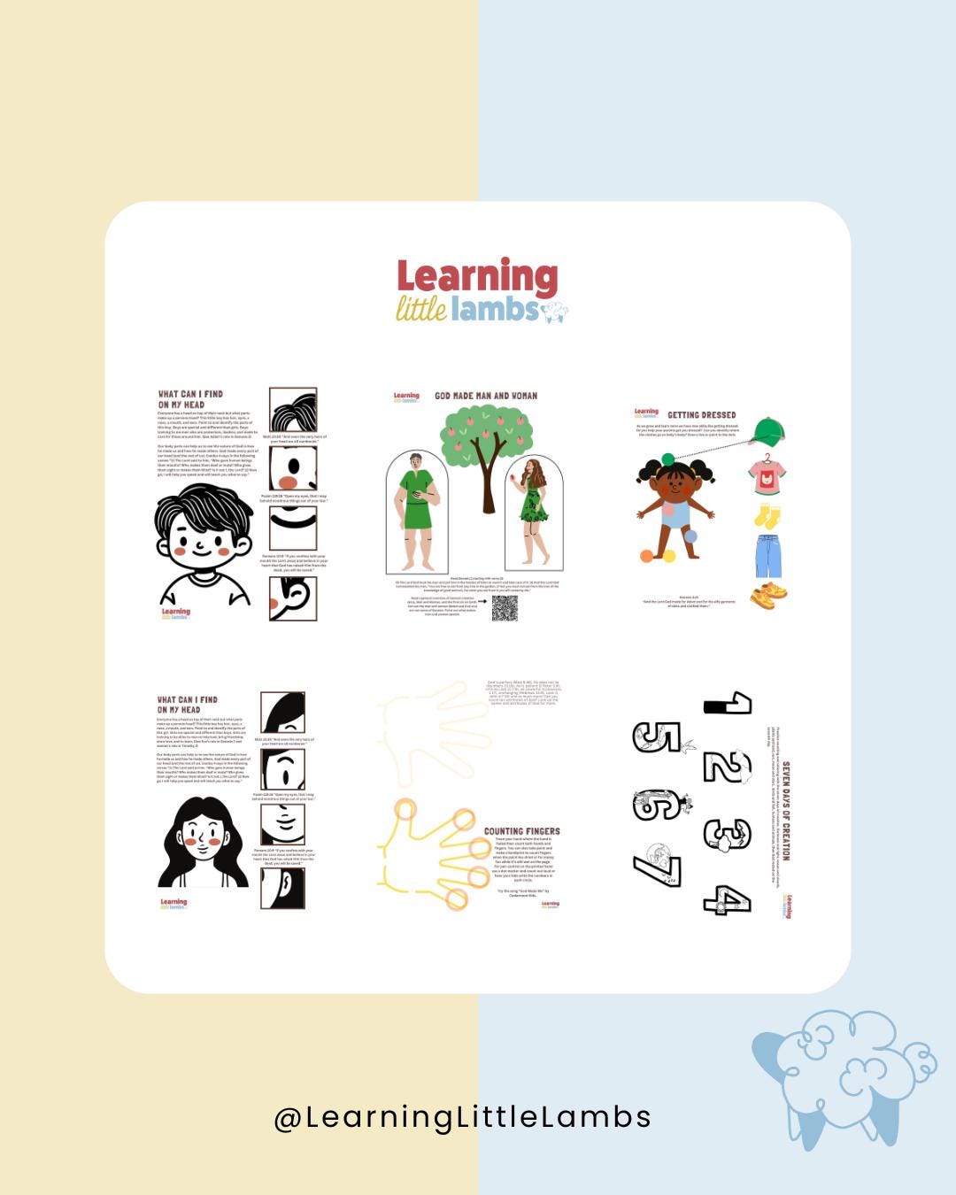 God Made Me Activity Sheets - Etsy