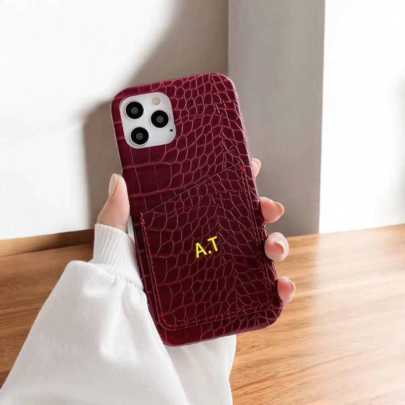 Custom Crocodile Leather iPhone Case With Card Holder - Etsy