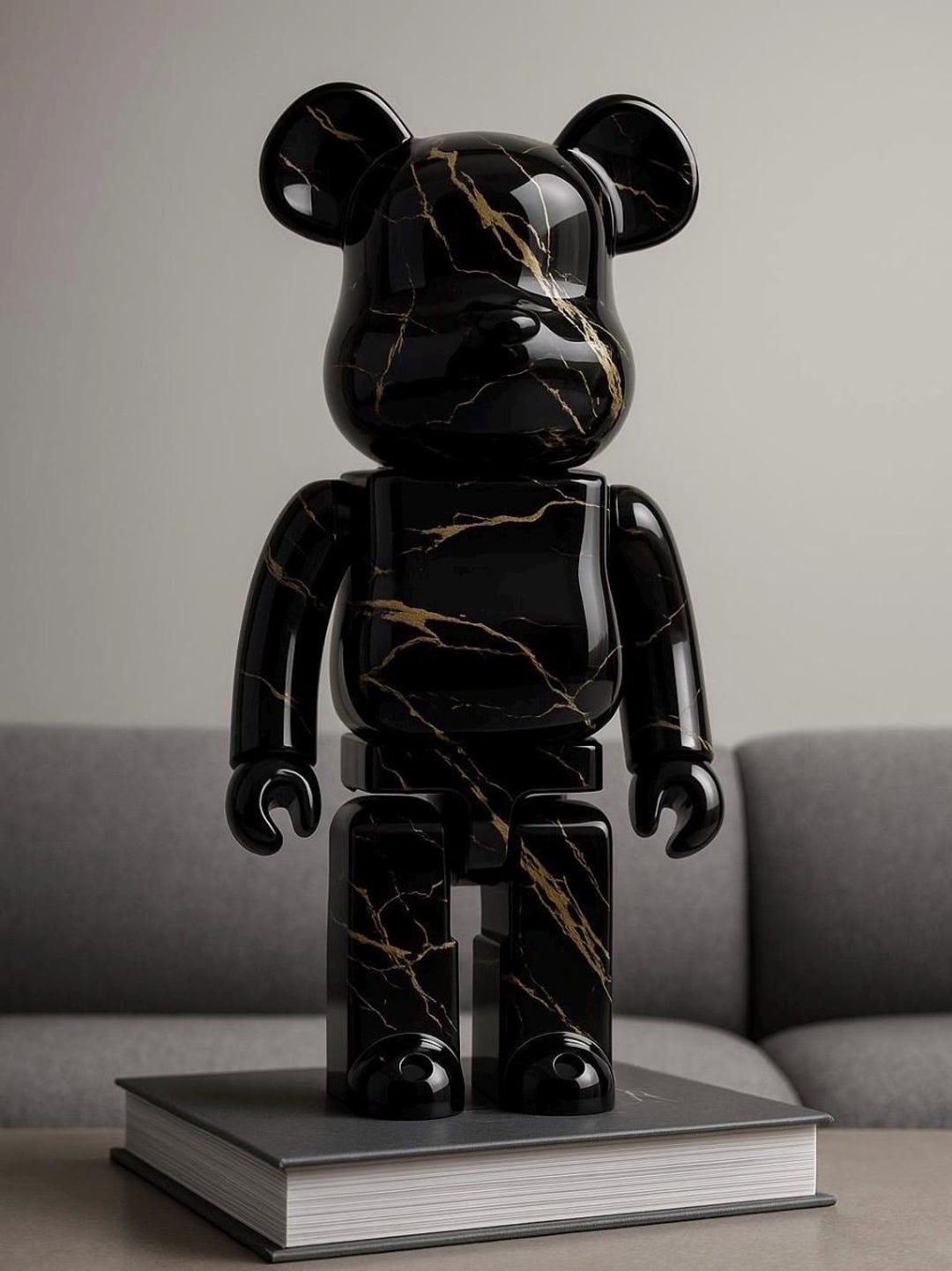 Bearbrick Black Marble - Etsy