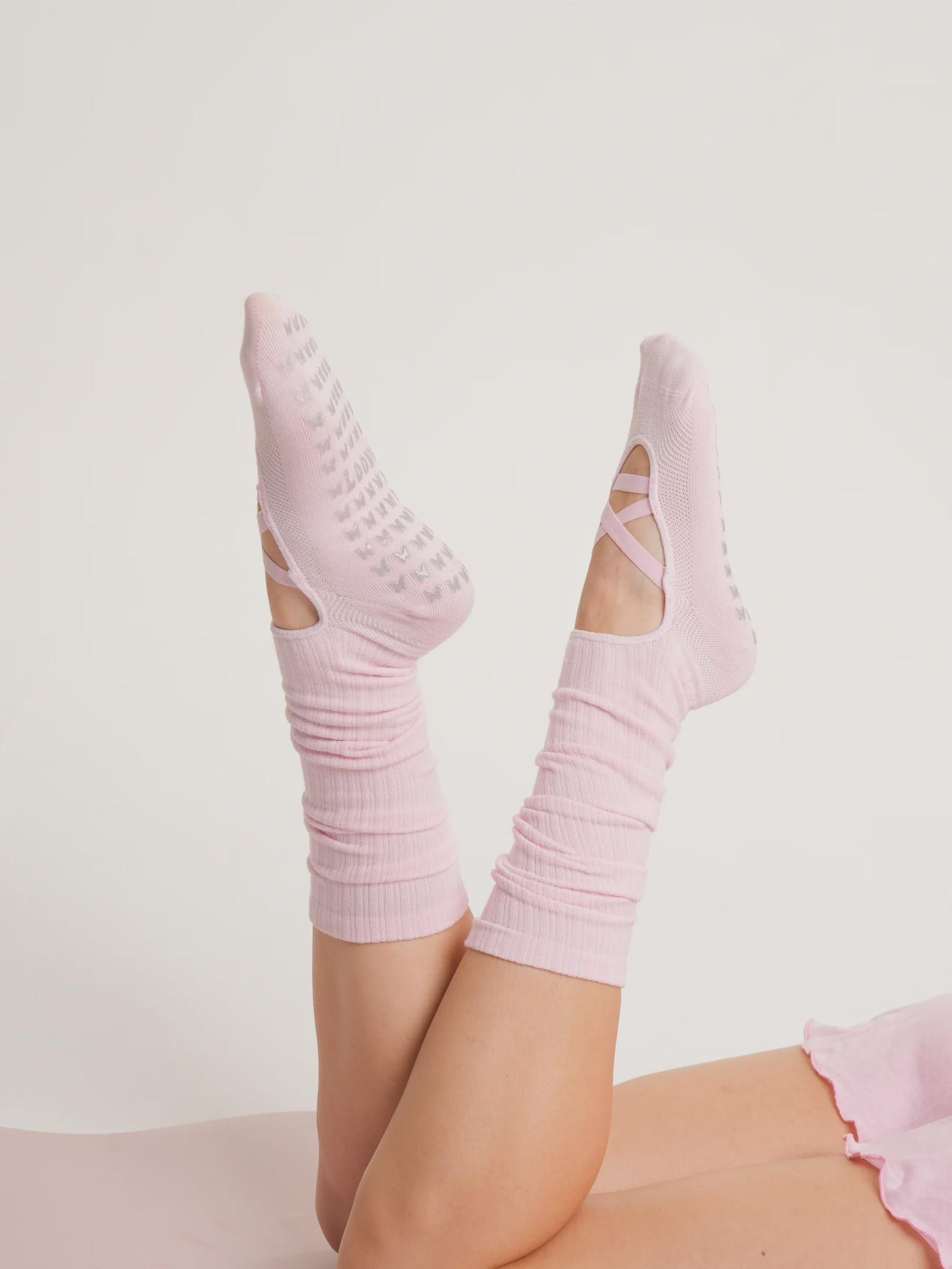 Bubblegum Scrunch Grip Socks, Pilates Socks - Etsy
