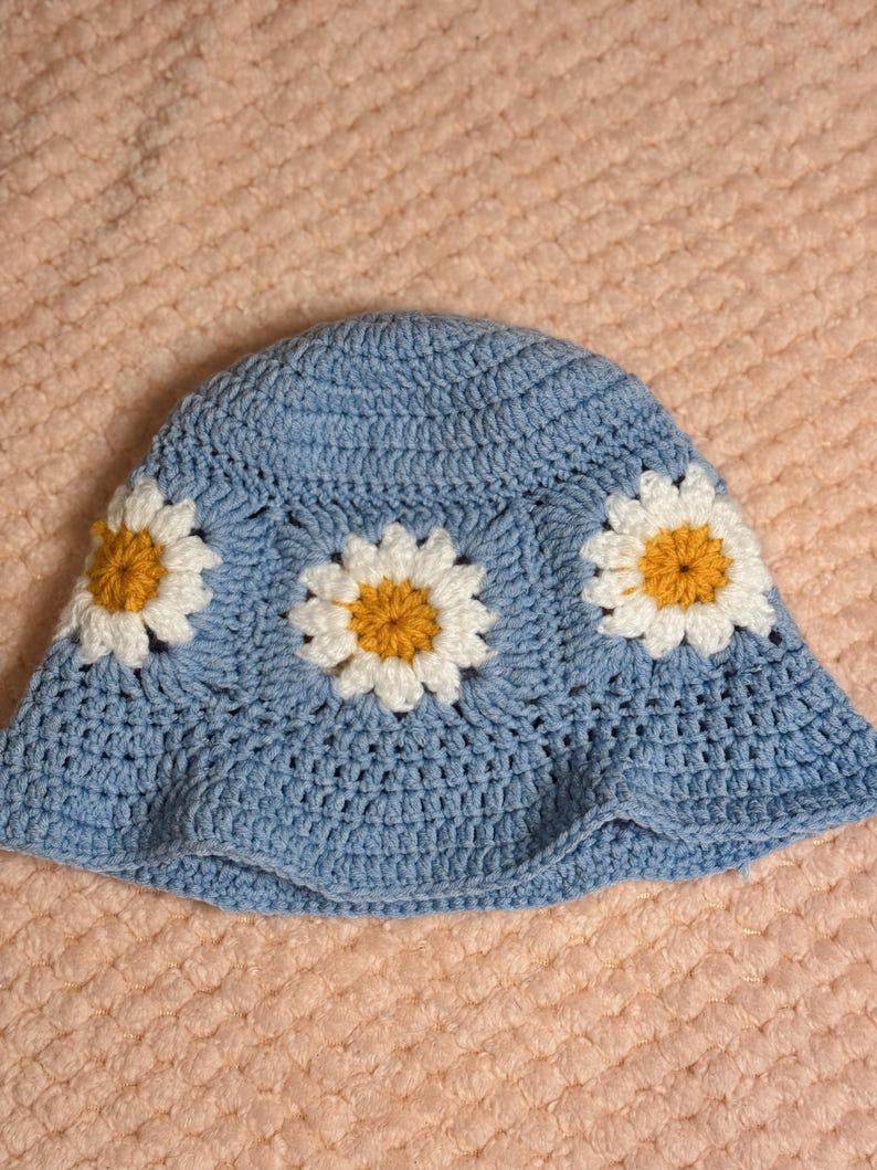 Crochet Daisy Bucket Hat - Etsy