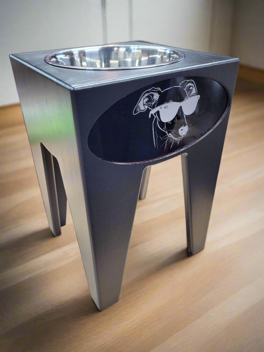 Elevated Dog Feeder Dish Stand, 15 Inches Tall, 1-place, Black - Etsy
