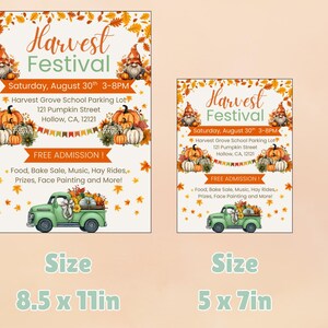 Editable Harvest Festival Invitation: Fall Pumpkin Template (digital ...