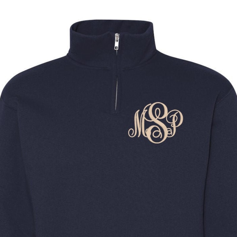 Monogrammed Quarter Zip - Etsy