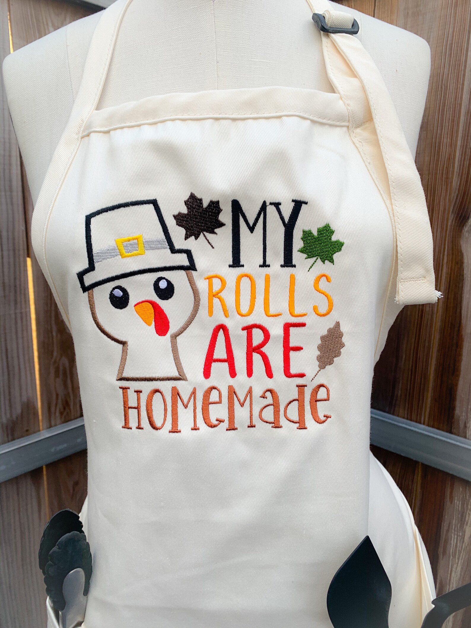 Cute and Funny Thanksgiving Apron Embroidered Thanksgiving - Etsy