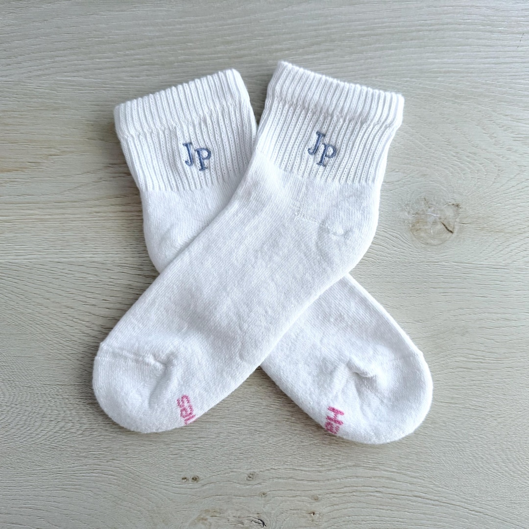 MONOGRAM EMBROIDERED SOCKS - Personalized Socks, Initial Socks, Bridal ...
