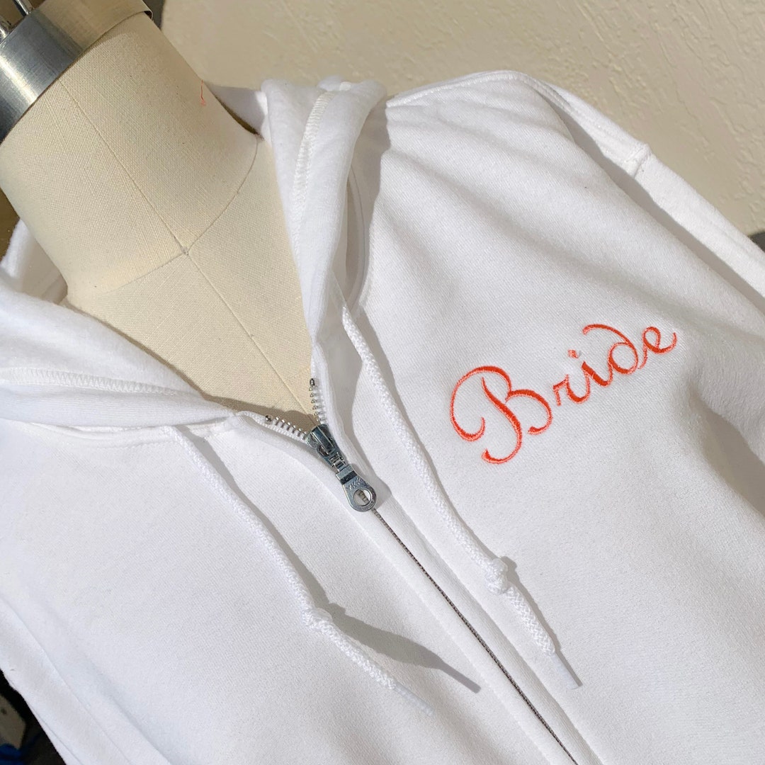 Bride Getting Ready Hoodie, Bride Gifts, Embroidered Bride Hoodie ...
