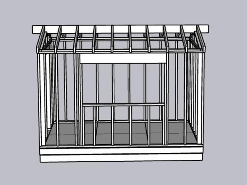 8'-12' Basic Shed/tiny Home Frame 3D Model - Etsy