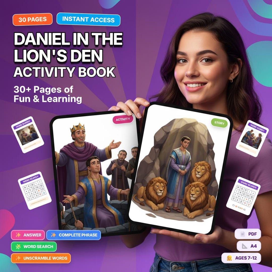 Daniel in the Lion's Den Bible Activity Kit | Sunday School Homeschool ...