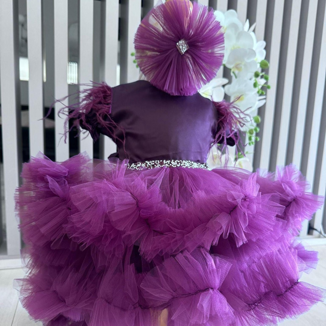Robe De Demoiselle D'honneur Tutu Violette, Robe D'anniversaire En ...