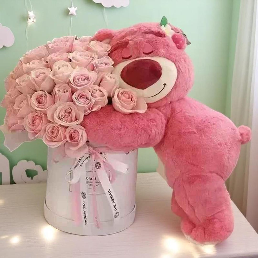 50CM Toy Story Lotso Plush Pillow – Cute Strawberry Scented Bear for ...