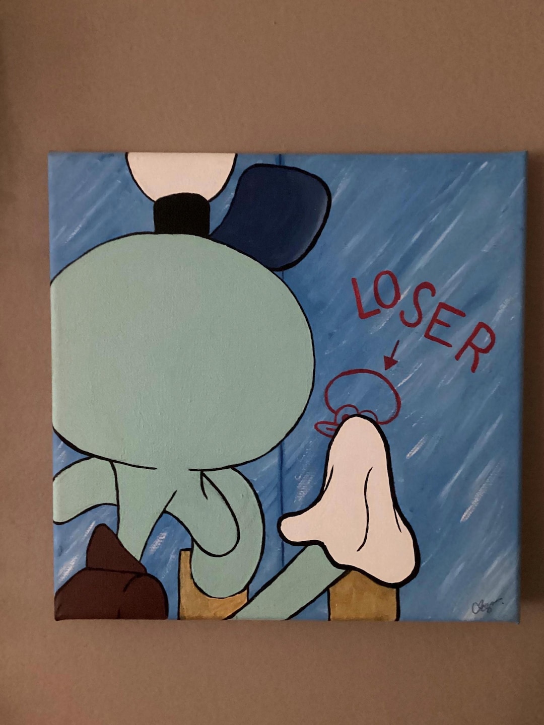 Squidward ‘loser’ Painting - Etsy