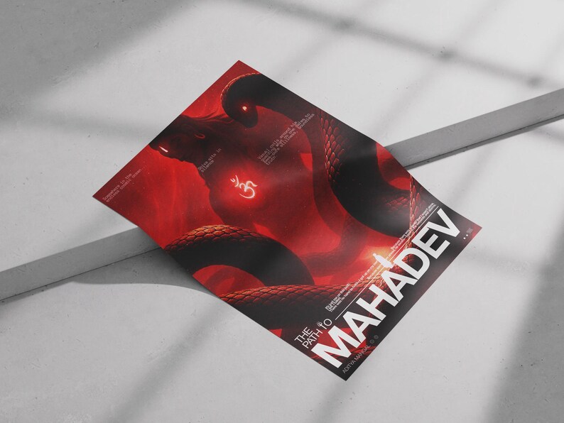 The Path to Mahadev – Lord Shiva Poster, Hindu Wall Art (RED) - Etsy ...